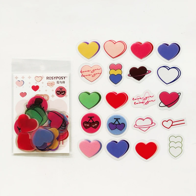 Double Heart Stickers