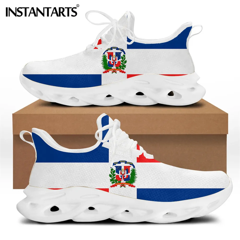 INSTANTARTS-Dominican-Republic-Flag-Brand-Design-Women-Lace-Up-Flat ...