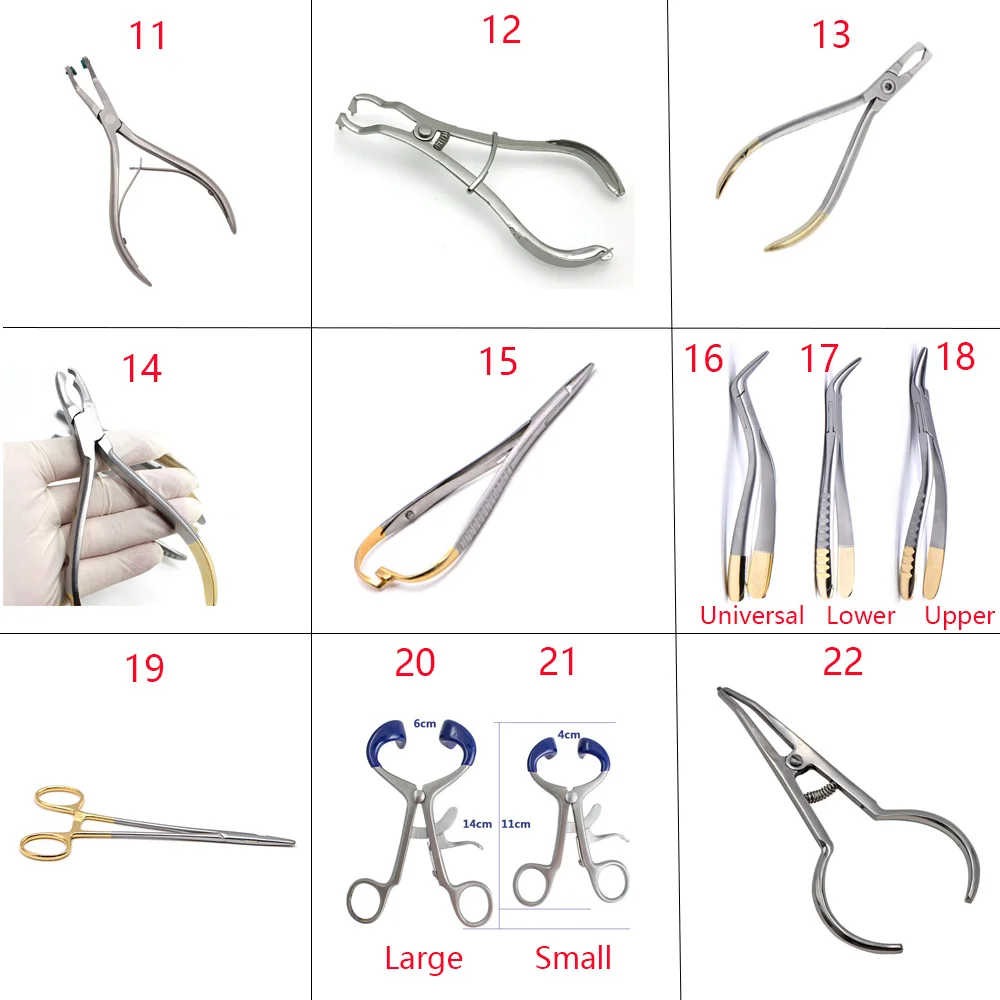 Alicates de varios tipos de instrumentos de ortodoncia Dental, alambre ...