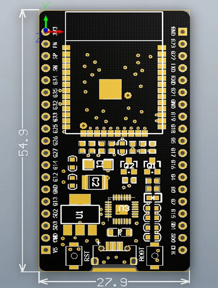 ESP32S ESP32 макетная плата 2,4 ГГц WiFi+ Bluetooth ультра-низкое энергопотребление двухъядерный ...