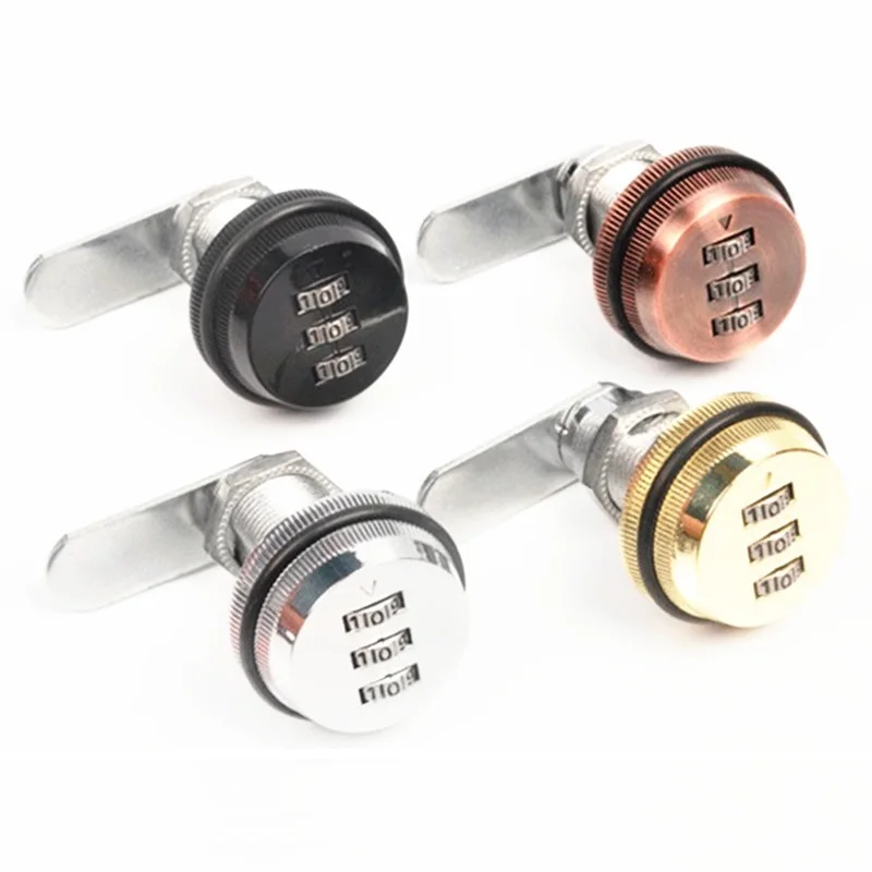 Combination Cabinet Locks 3 Digit Password Key Less Drawer Security ...