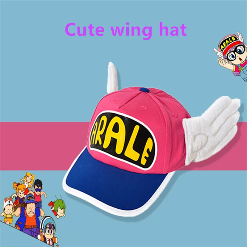 Lovely-Hat-Anime-Dr-Slump-Cosplay-Mesh-Caps-Arale-Cap-Angel-Wings-Hats ...