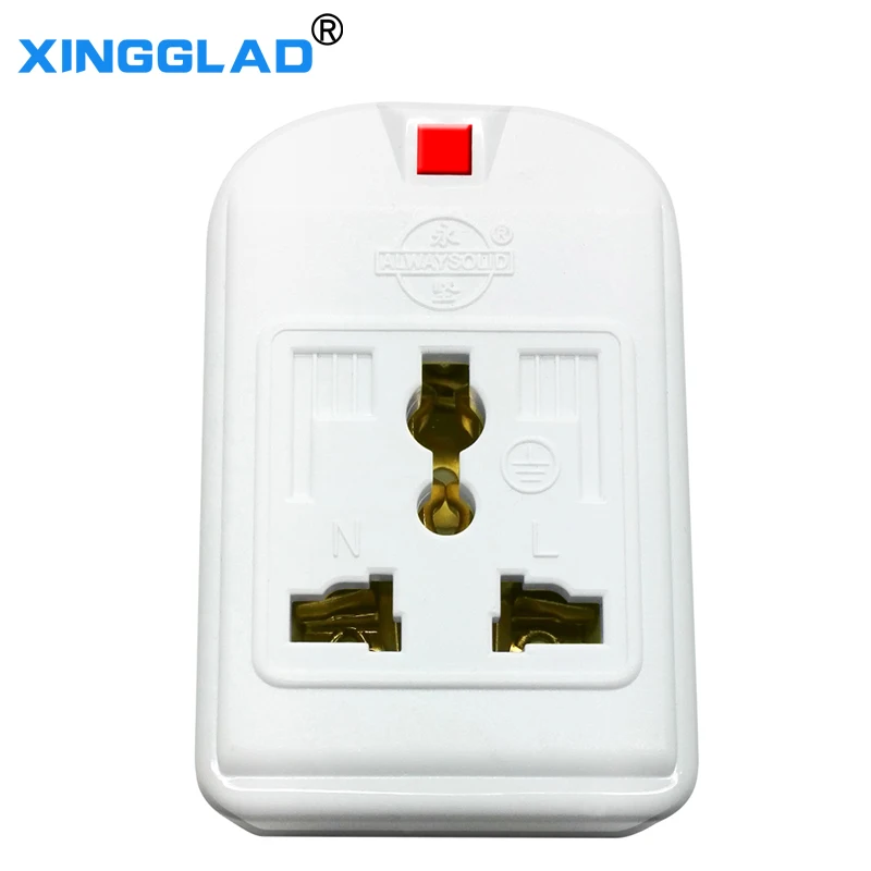 3 Universal Outlets Power Strip Plug Whithout Extension Cable Multi ...