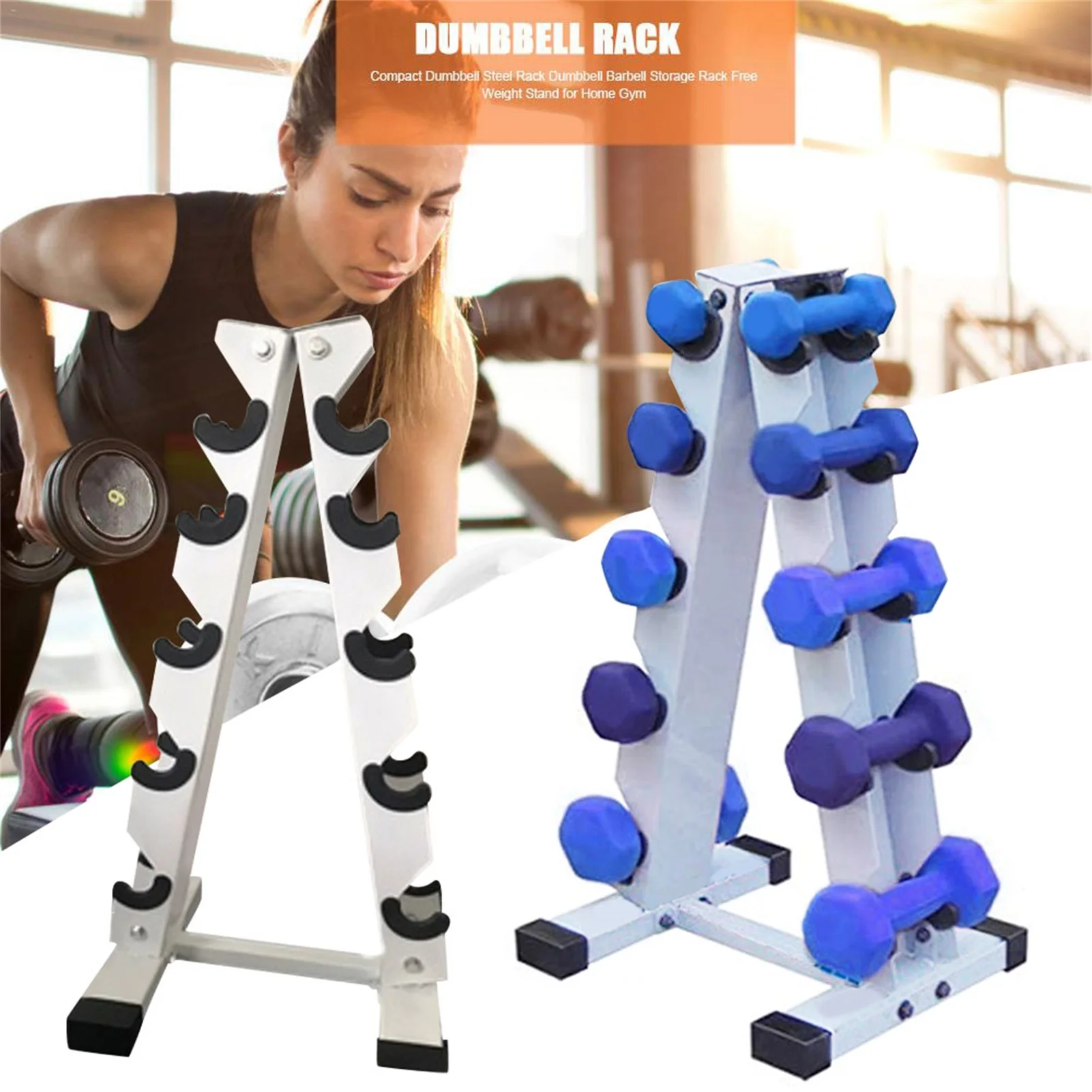 A-Frame Dumbbell Rack Heavy Duty 5 Tier Weight Rack Equipment ...