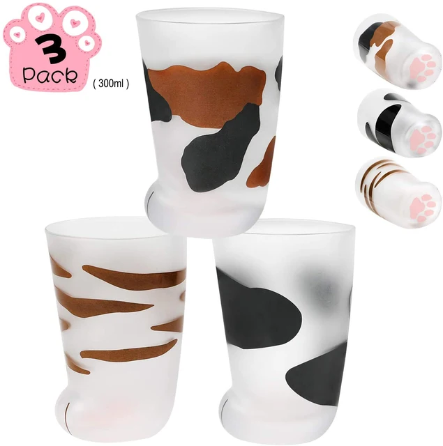 Cute Glass Cup Cat Feet Cups Cat Paw Shot Glass Novelty Cat Claw Glass ...