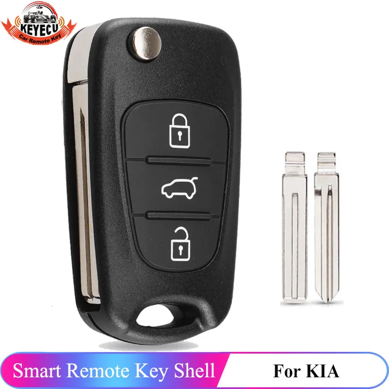 KEYECU 3 Button Remote Key Shell For KIA Soul Cerato Koup Sportage Rio ...