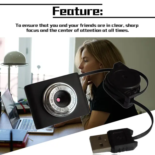 8 Million Pixels Mini Webcam HD Web Computer Camera with Microphone for ...