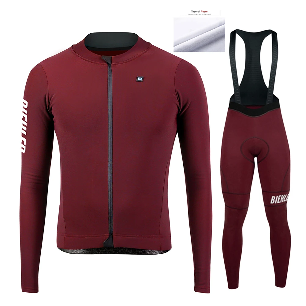 BIEHLER-2022-Winter-Thermal-Cycling-Clothing-Set-Fleece-Racing-Bike ...