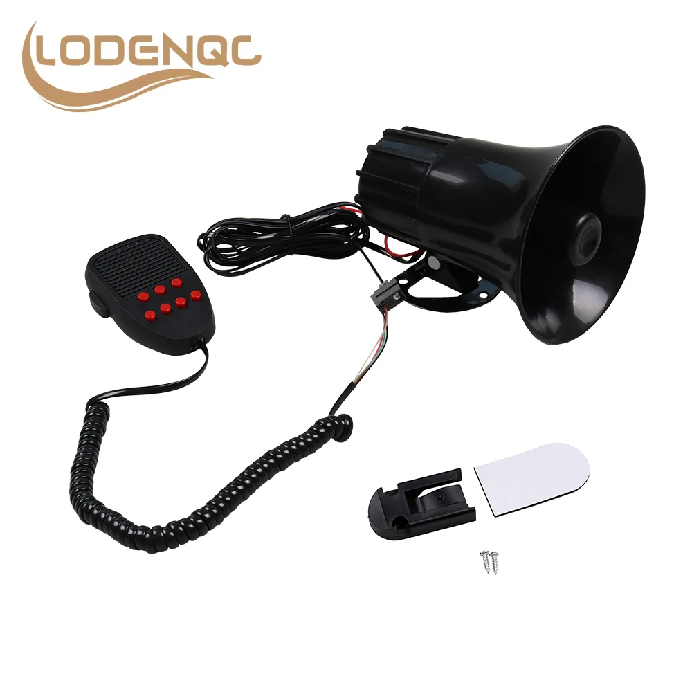 Siren Air Horn Megaphone Loudspeaker 7 Sound 50W 12V Warning Alarm ...