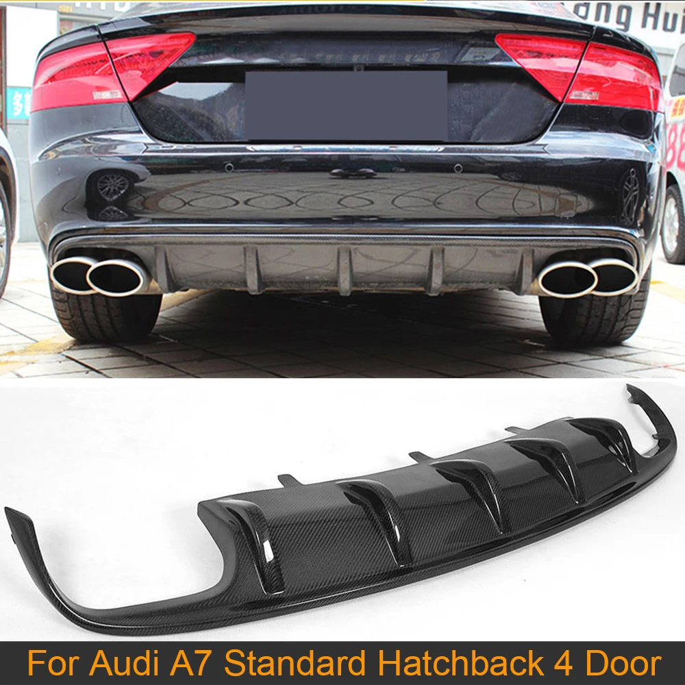 Carbon Fiber Car Rear Diffuser Lip For Audi A7 Standard Hatchback 4d 12 ...