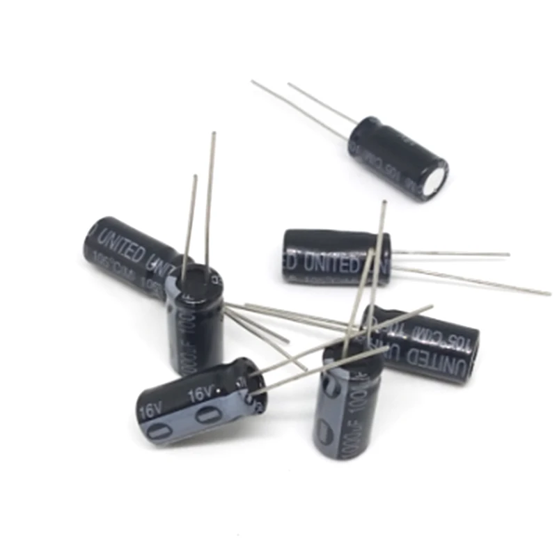1000 UF 16 V 8*16 DIP Aluminum Electrolytic Capacitor 50pcs 1000uF 16V ...