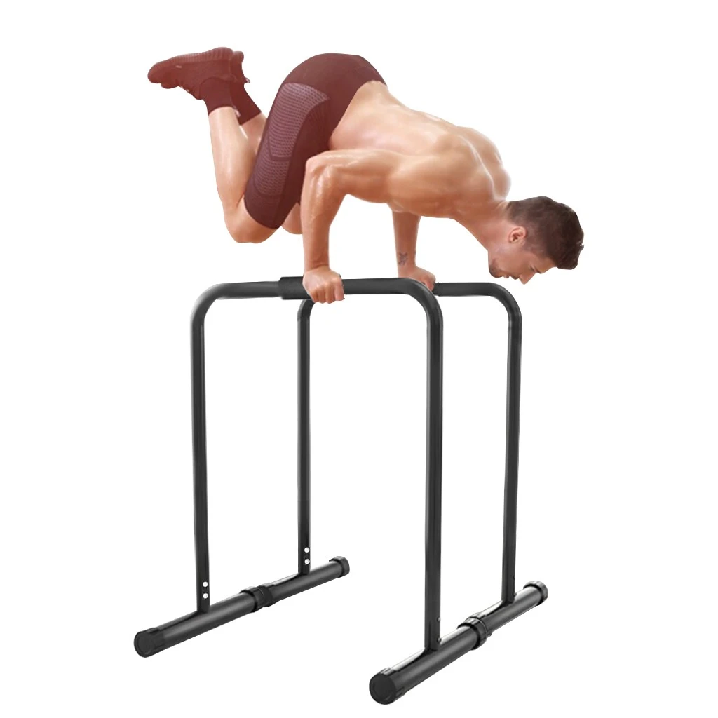Man Doing Planche Exercise On High Bars Stock Image Image Of Parallel ...