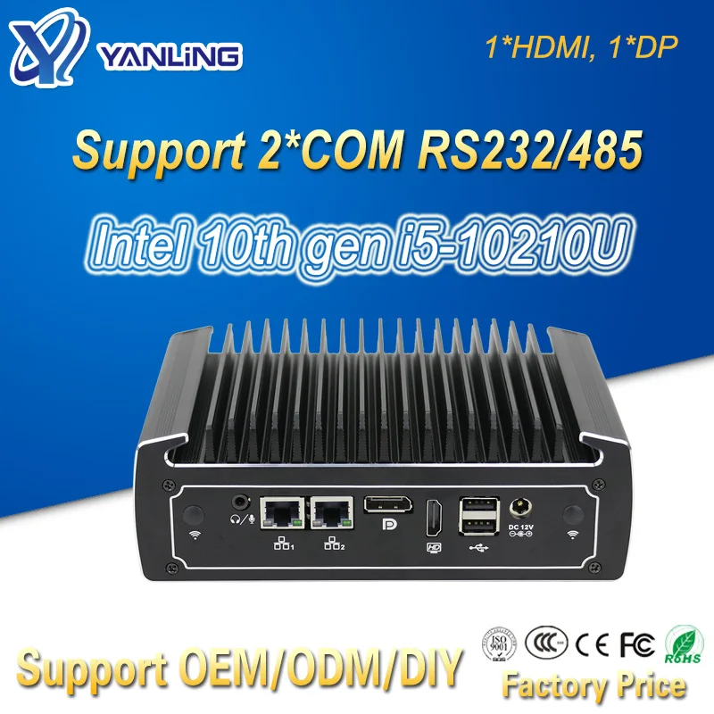 New-Arrival-10th-Gen-Intel-Core-i5-10210U-Fanless-Mini-PC-2-Lans-Rs232 ...