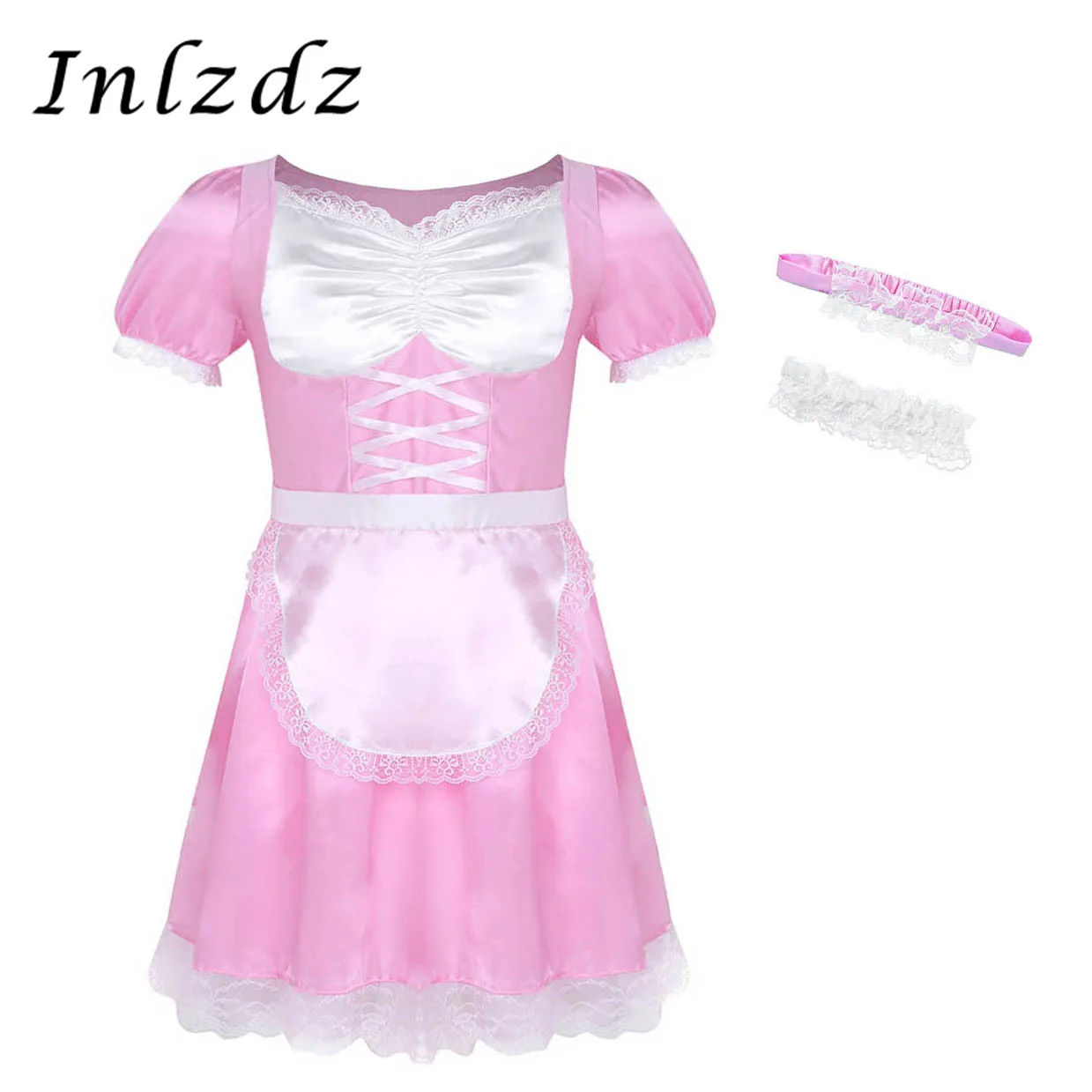 Disfraz-de-uniforme-de-mucama-para-hombre-traje-de-sat-n-con ...