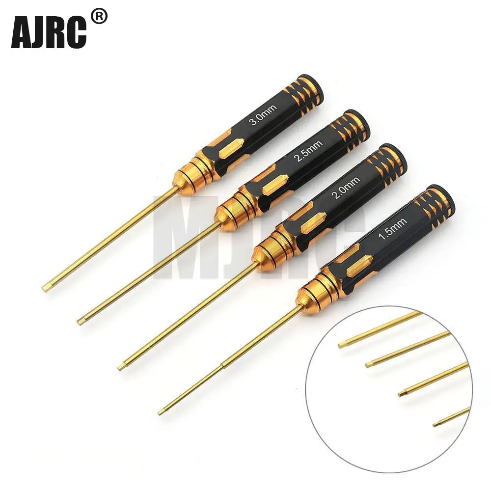 Ajrc 4pcs/set Titanium Plating 1.5/2/2.5/3mm Hexagon Screwdriver Screw ...