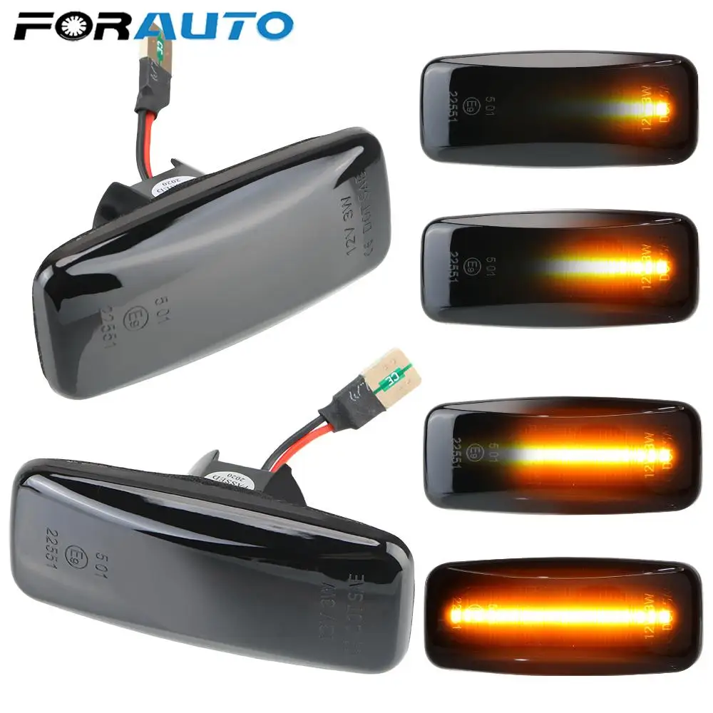 12v 3w Turn Signal Light Led Dynamic Side Marker Car-styling Smoked ...