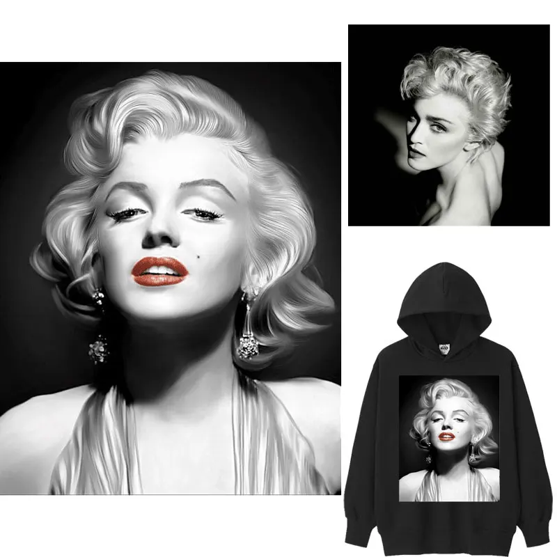 Marilyn Monroe Lady Patches on Clothes Iron on Transfers for Clothing ...