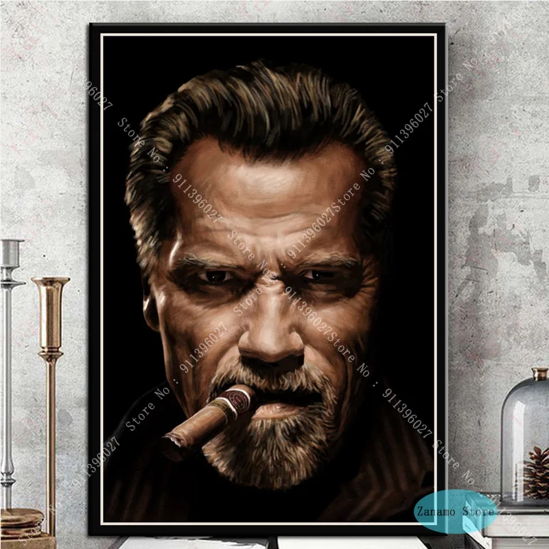 Arnold Schwarzenegger Cigar Poster