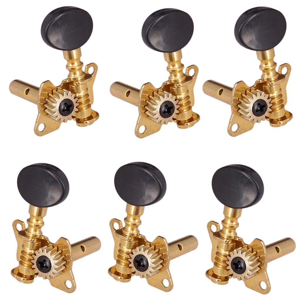 6Pcs-Open-Gear-Vintage-Tuning-Peg-Tuners-3R3L-for-Classic-Guitar ...
