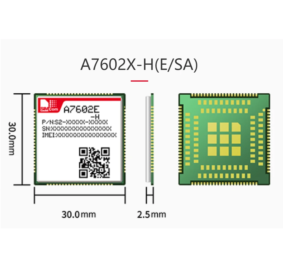 SIMCOM A7602E H A7602SA H 4G Cat1 وحدة LTE TDD/LTE FDD/HSPA +/GSM/GPRS ...