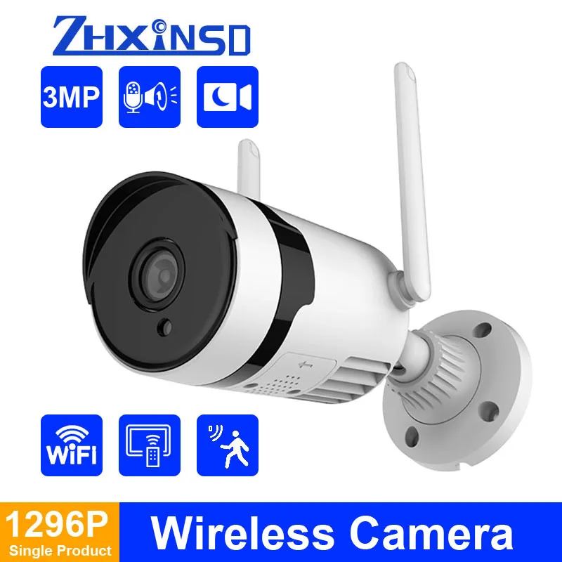 Zhxinsd 3mp Home Wifi Security Camera Outdoor Waterproof Wireless Ip ...