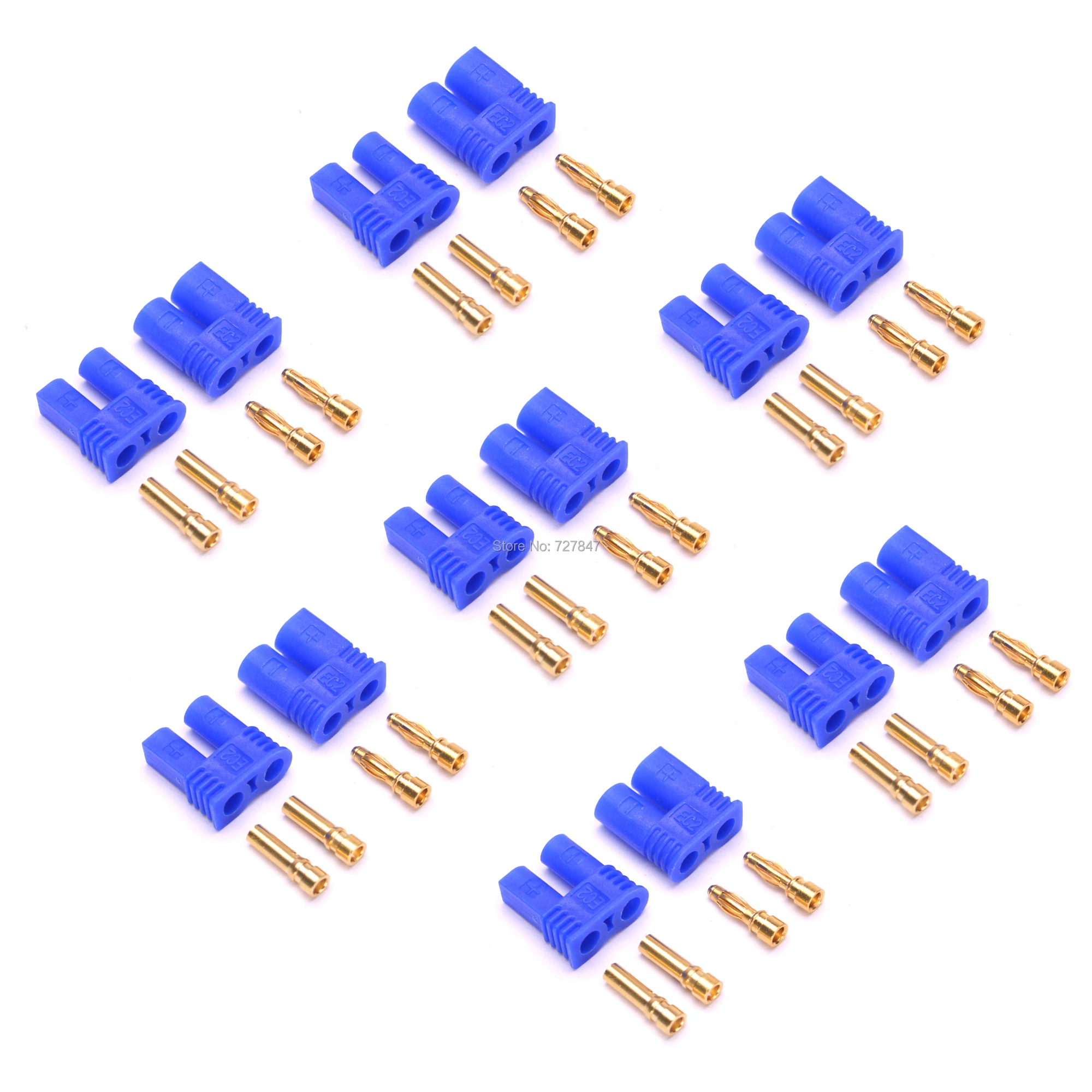 5pair Ec2 / Ec3 / Ec5 Male Female Type Battery Connector Golden Battery ...