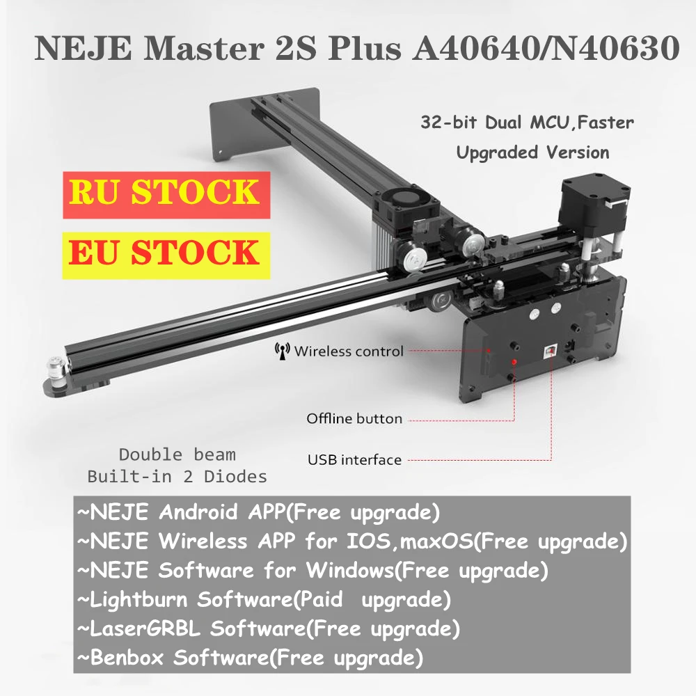 NEJE Master 2S Plus N40630/A40640 CNC Laser Cutting Machine Wood ...
