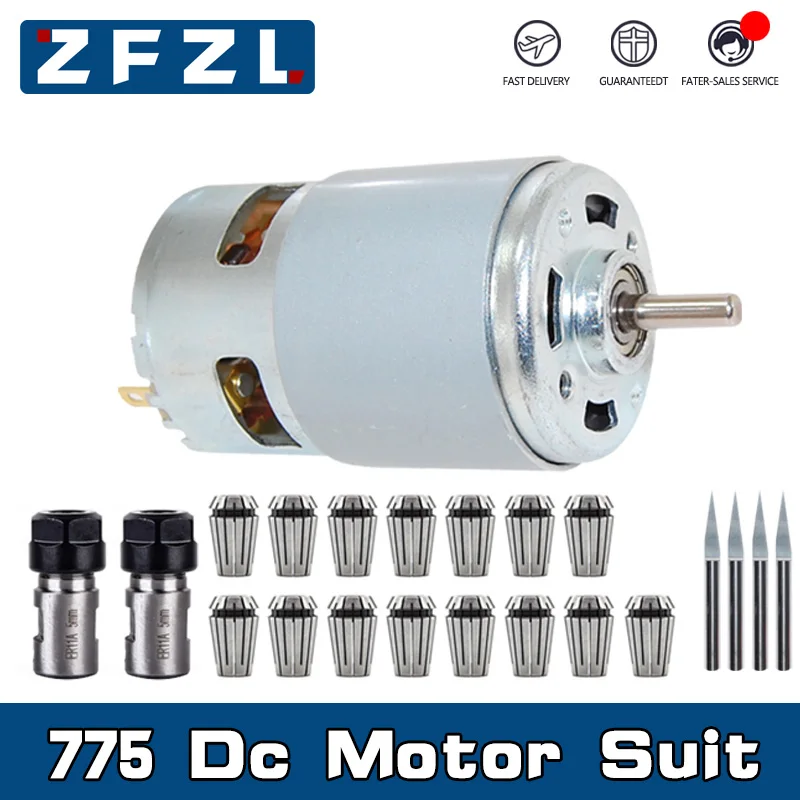 1pc-775-DC-Motor-12-36V-Spindle-Motor-ER11-Extension-Rod-with-ER11 ...