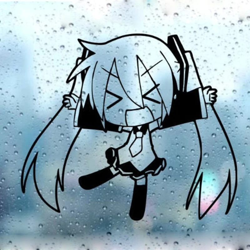 Black-White-Kawaii-Vocaloid-Anime-Car-Sticker-Computer-Main-Case-Decor ...