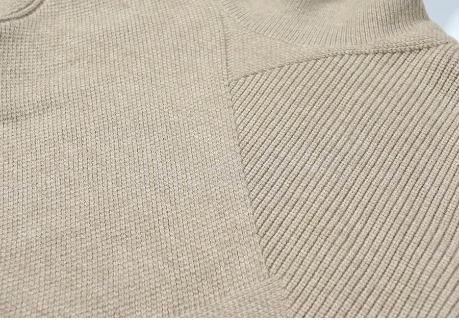 SIMWOOD, осенне-зимний свитер с высоким воротником в стиле пэчворк ...