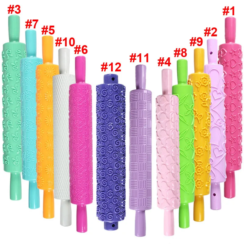 New Fancy 1 Pcs Rolling Pin Different Patterns Baking Tools Fondant ...