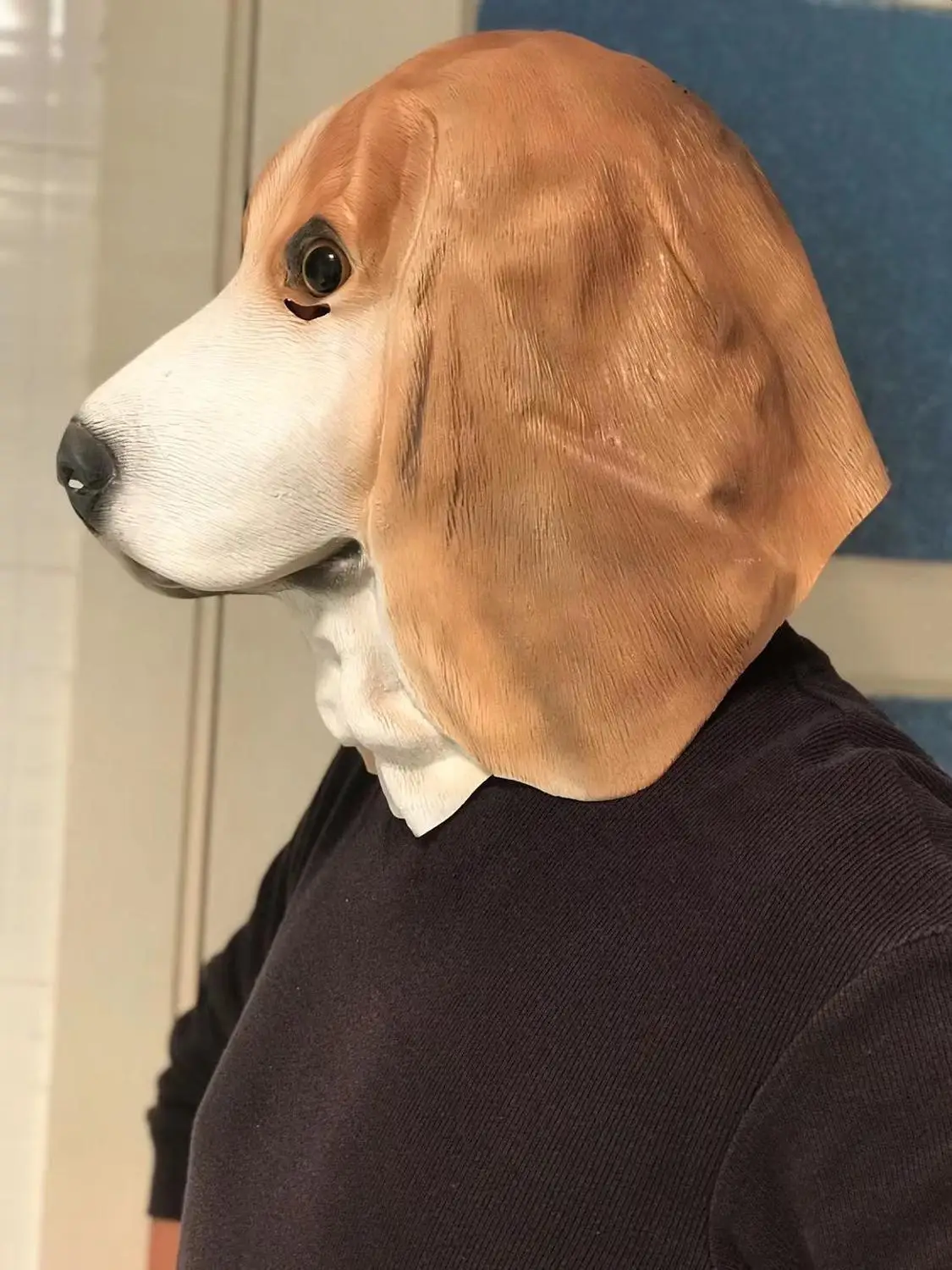 Foxhound-Head-Mask-Pug-mask-Latex-Fancy-Party-Dog-Cosplay-Animal-Full ...