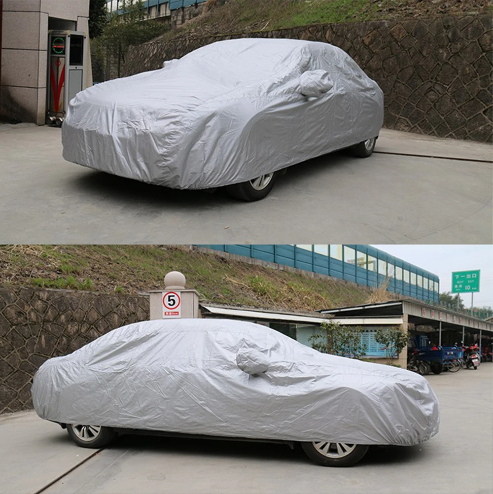 Universal Full Car Covers Winter Waterproof Snow Ice Dust Anti-UV ...