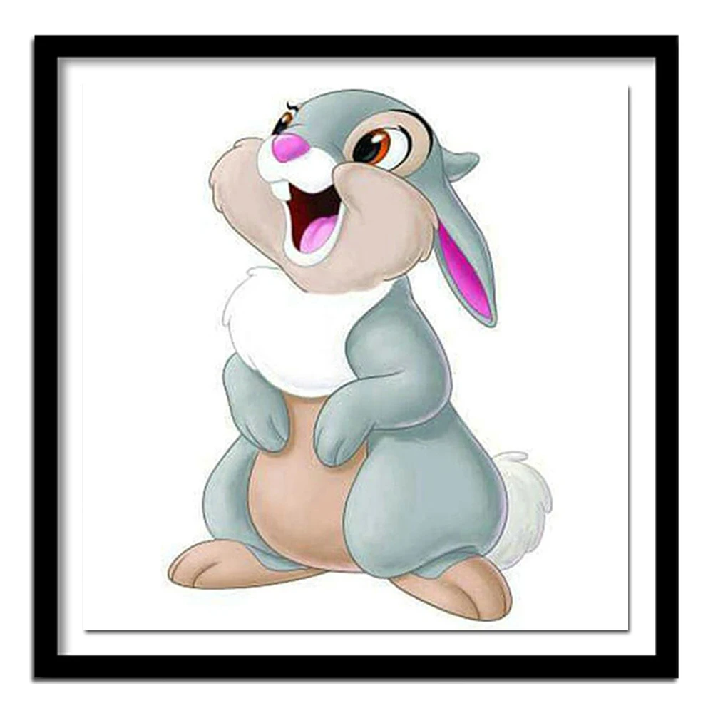 2019 Cartoon Rabbit DIY Diamond Painting from Crystal Cross Stitch ...