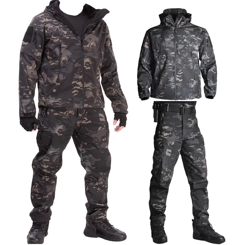 Army Cloth Waterproof Airsoft Hunting Clothes Soft Shell Hunting Jacket ...