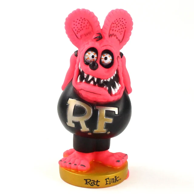 18cm Rat Fink Bobble Heads Crazy Mouse RF Ratfink PVC Action Figure ...