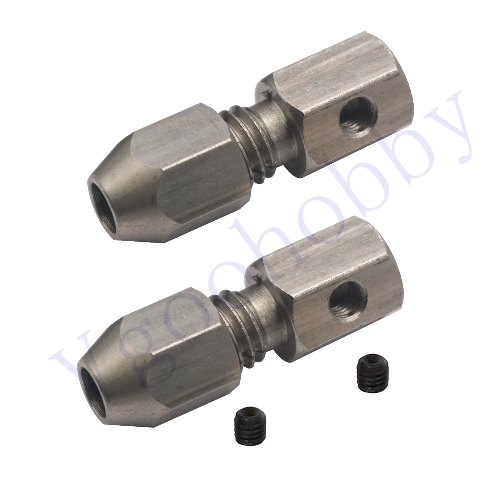 2Pack CNC Stainless Steel RC Flex Collet Coupler Flexible Coupling Motor Shaft Locker for DIY RC ...