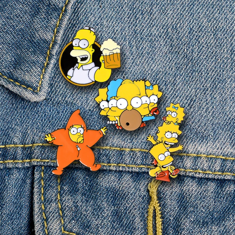 New Arrival The Simpsons Enamel Pins ! Meme Marge Rart Starfish TV show ...