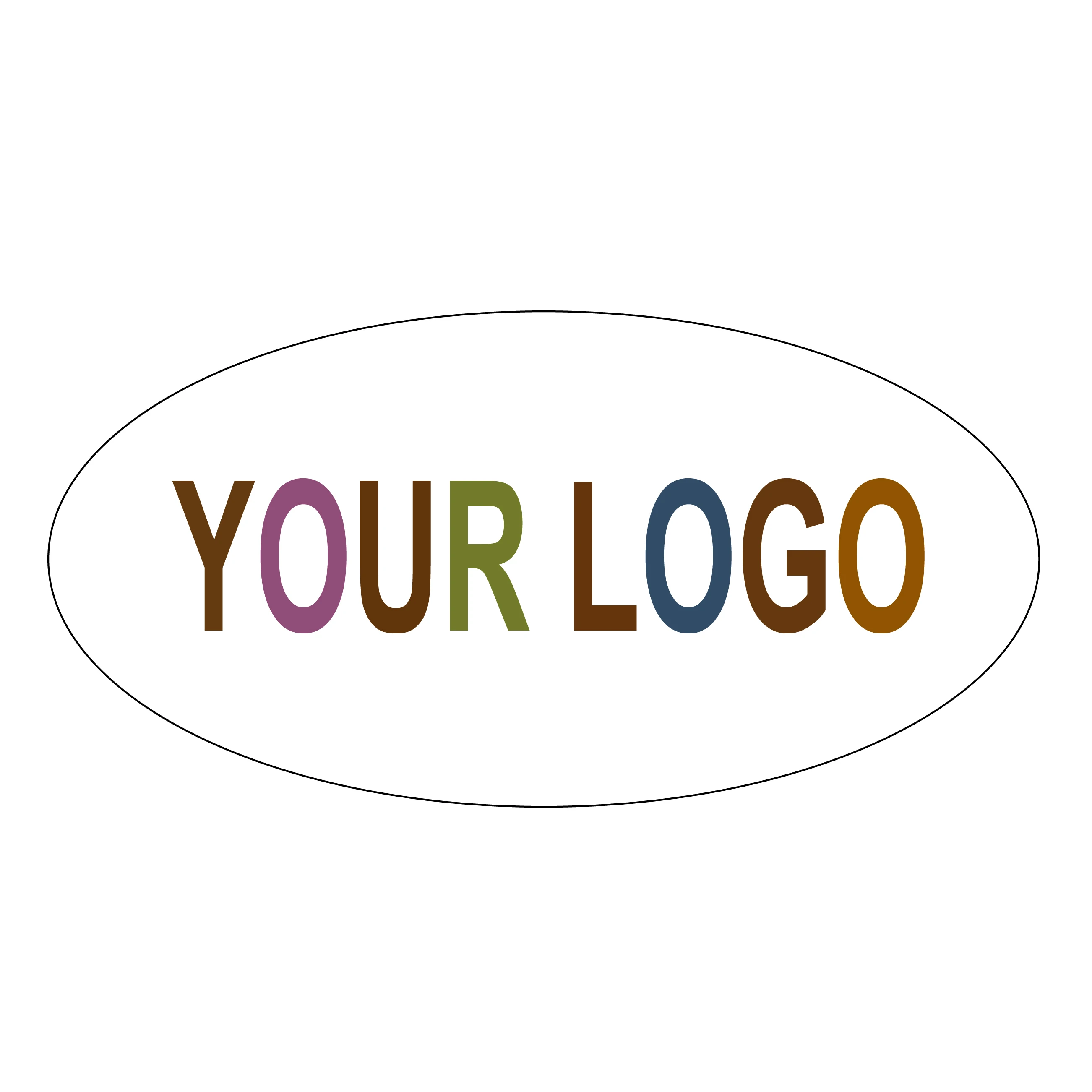 Custom Logo Business Stickers | Promotional Stickers | Oval Logo ...