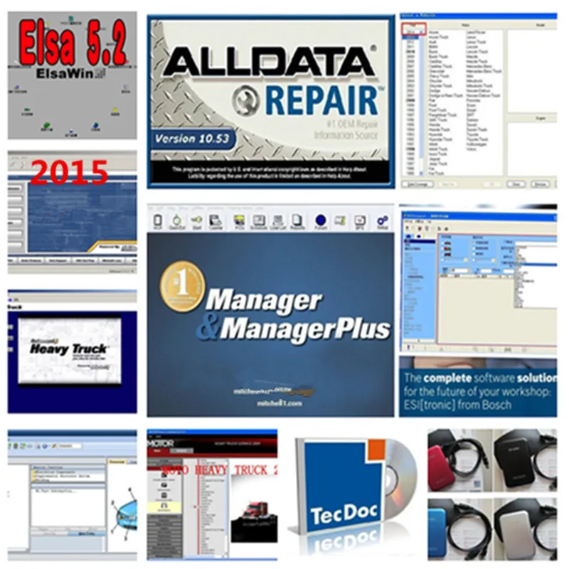 All Data Alldata 10.53 Moto Heavy Duty Truck Auto Repair Software Hdd ...