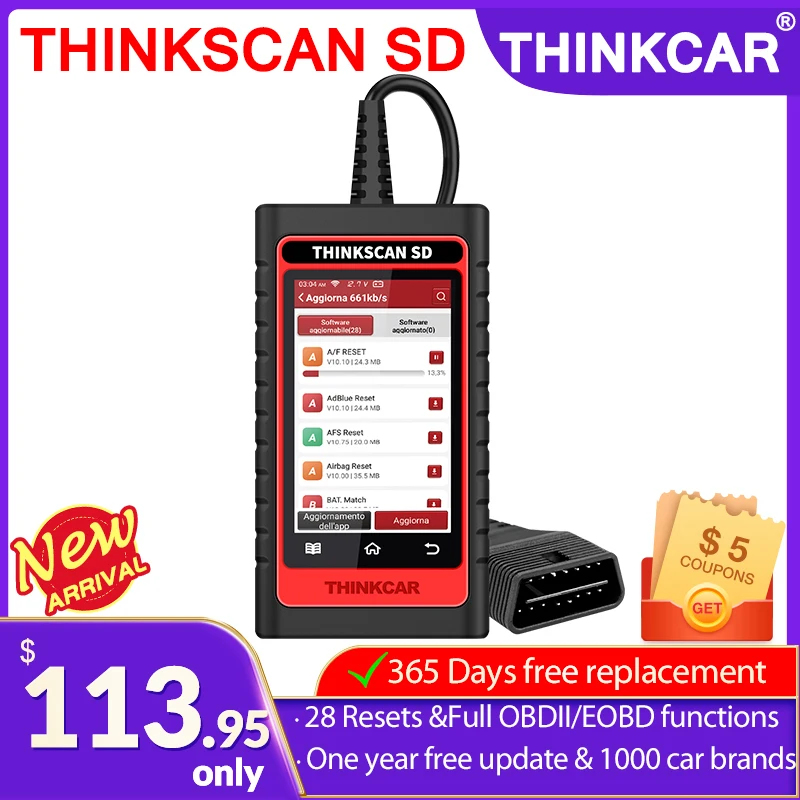 THINKCAR herramientas de diagnóstico OBD2 para coche, escáner Thinkscan ...