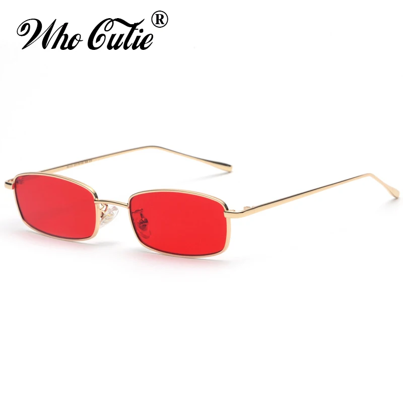 Vintage-Small-Narrow-Rectangle-Sunglasses-Women-Men-Brand-Red-Clear ...