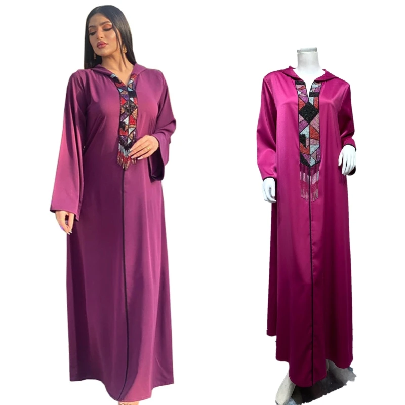 Djellaba-Robe-Hooded-Abaya-Fashion-Islam-Muslim-Dress-Kaftan-Moroccan ...