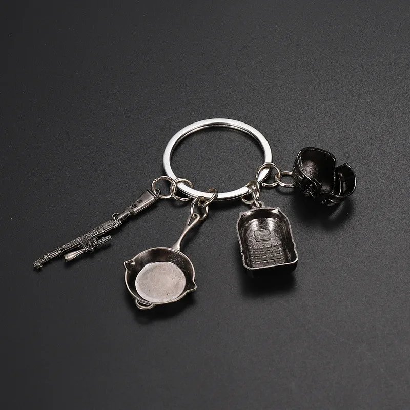 PUBG Keychain Cosplay Prop Saucepan Backpack Armor Helmet Pan 98k Flare ...