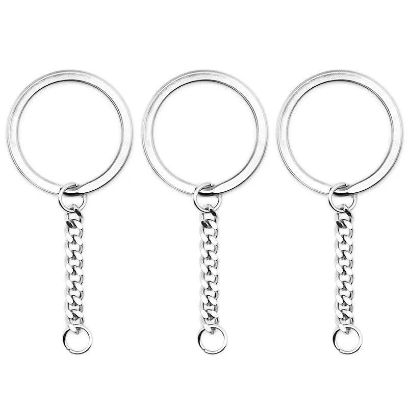 5pcs-lot-Polished-Whole-Stainless-Steel-Keyring-Keychain-Split-Ring ...