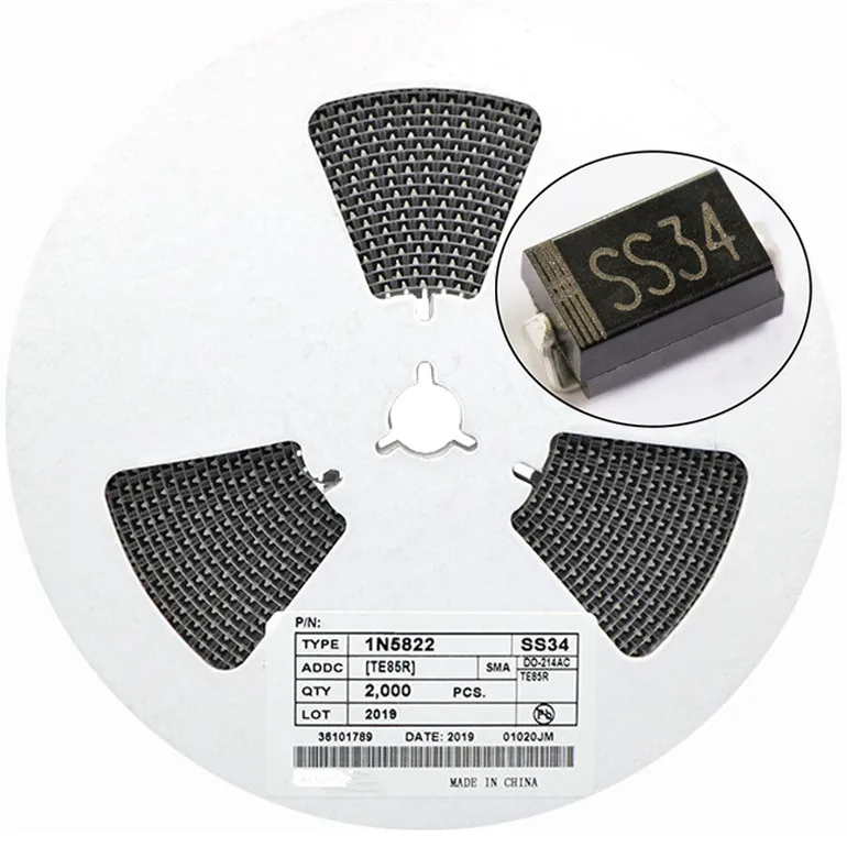 2000PCS SMA Rectifier diode M1 M4 M7 SS12 SS14 SS16 SS24 SS34 SS36 ...