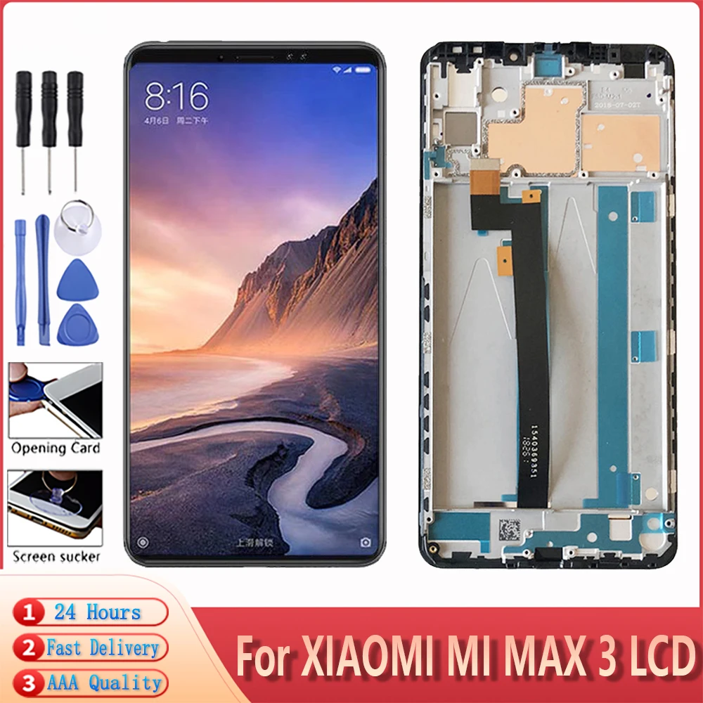 Pantalla LCD de 6,91 "para Xiaomi Mi Max 3, repuesto de digitalizador ...
