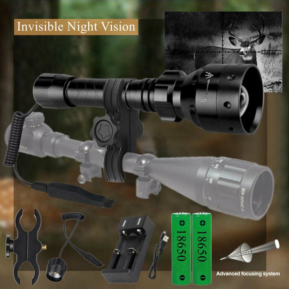 Hunting Flashlight Invisible Night Vision 850nm 800m 940nm 500m ...