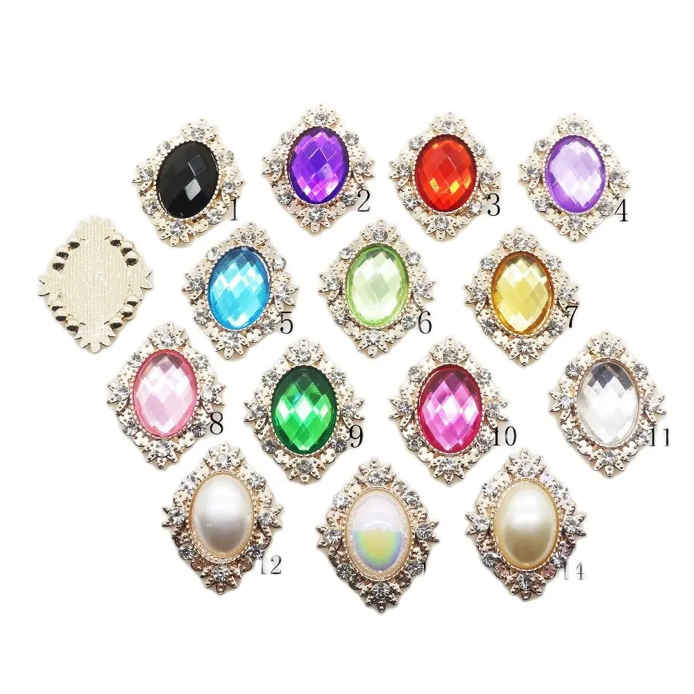 Botones de diamantes de imitación chapados en oro, 10 piezas ...