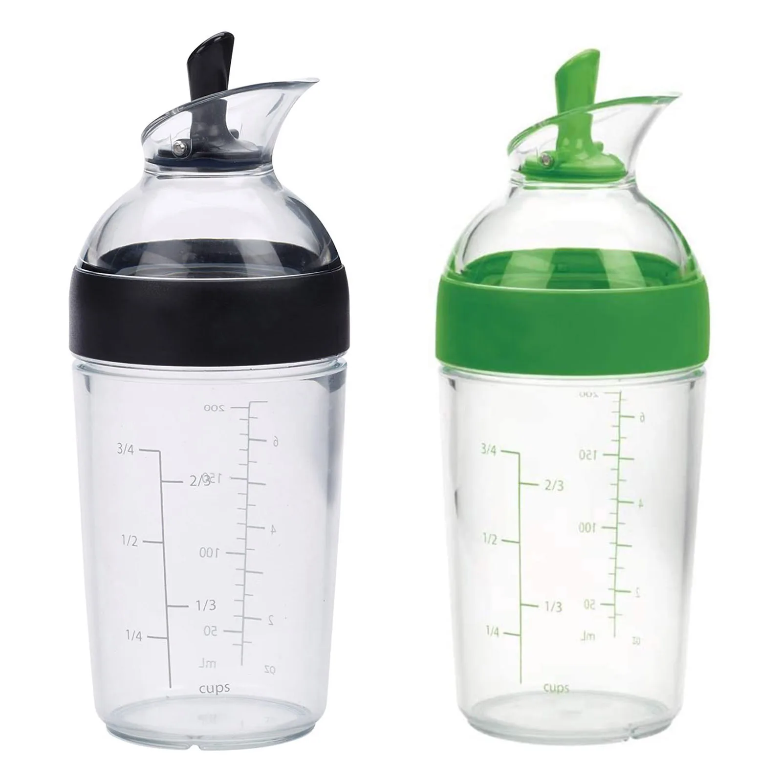 Salad Dressing Shaker Container Sauces Mixer Easy Pour with Measurement ...
